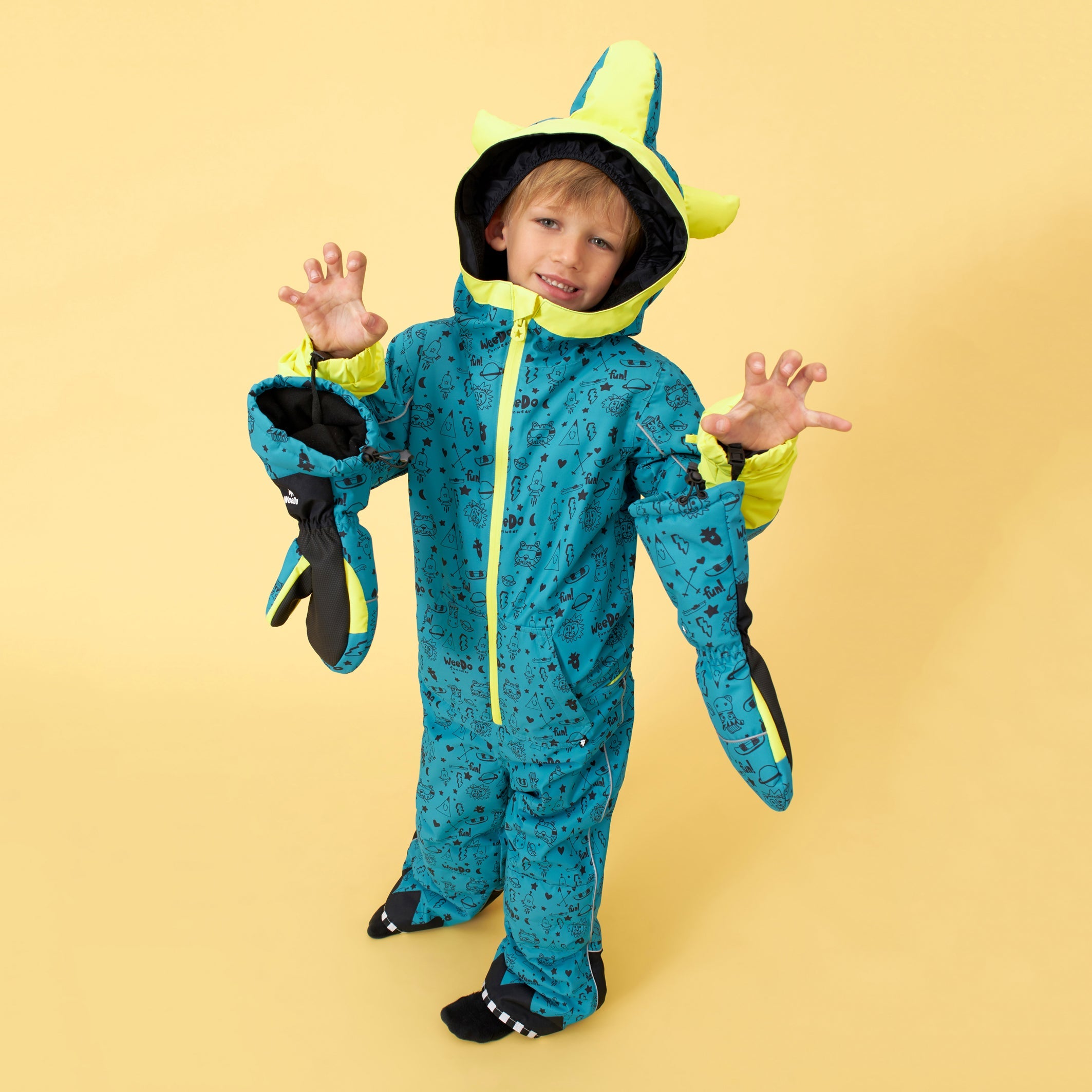 Weedo Kids Universe Monster Snowsuit Kids_Snowsuit Winter Thermal Snow ...